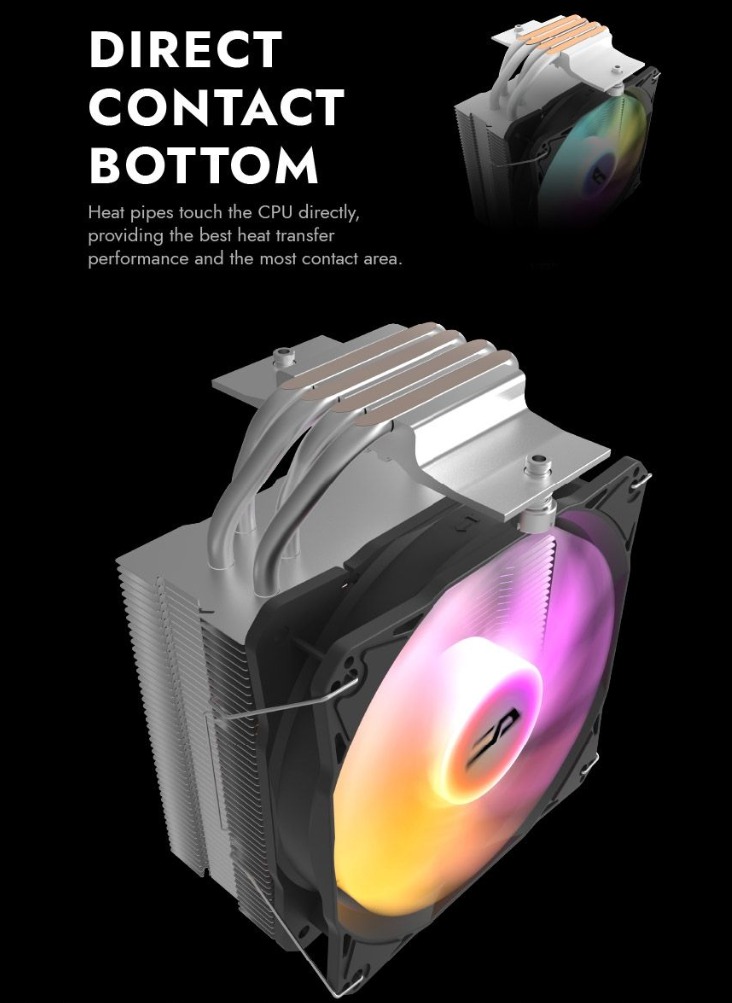 AIGO DARKFLASH STORM Z4 ARGB CPU COOLER - HIGH-PERFORMANCE COOLING WITH ...