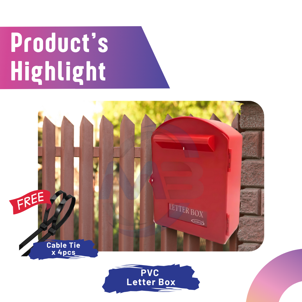 Peti Surat Plastik | Red PVC Letter Box Magazine Letter Box Magazine ...