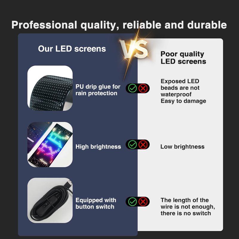 LED Matrix Lights Pattern Graffiti Led Lamp Party Car Shop Led Display ...