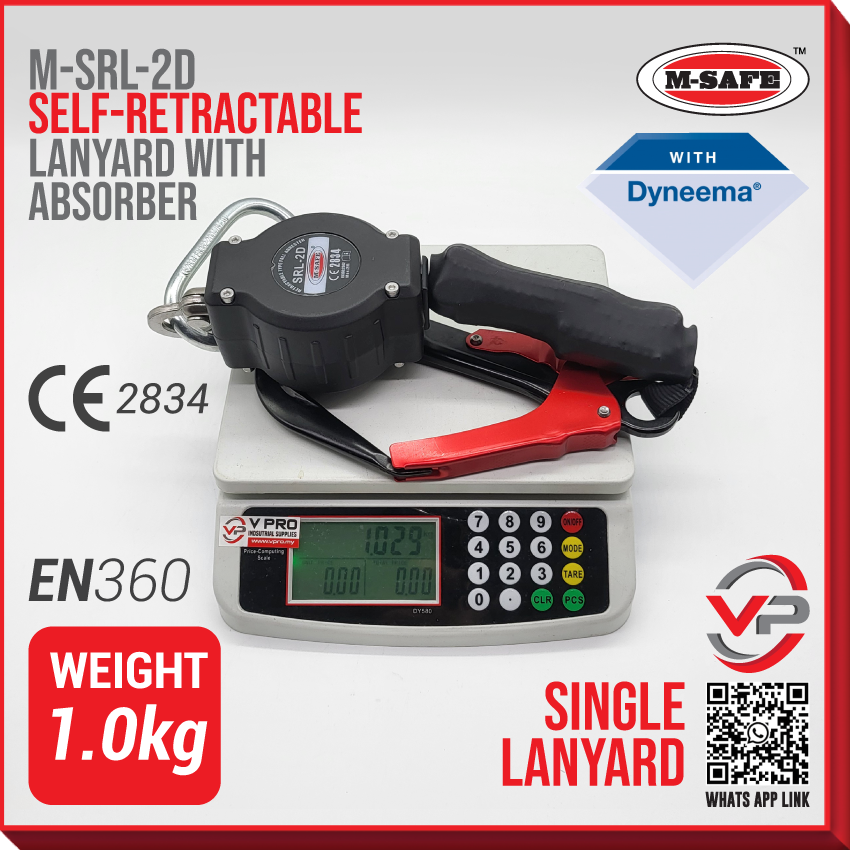 M-SRL-2D M-SAFE SELF-RETRACTABLE LANYARD W/ABSORBER LIFELINE FALL ...