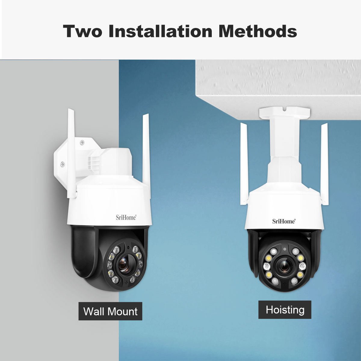 SriHome SH041 2K QHD 5G WiFi Camera PTZ CCTV IP Security Surveillance ...