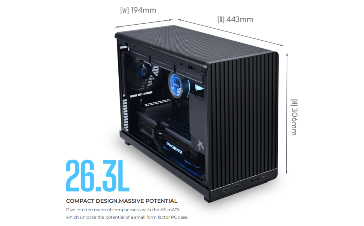 LIAN LI A3 MICRO-ATX PC CASE - BLACK / WHITE / WOOD | MATX CASING ...