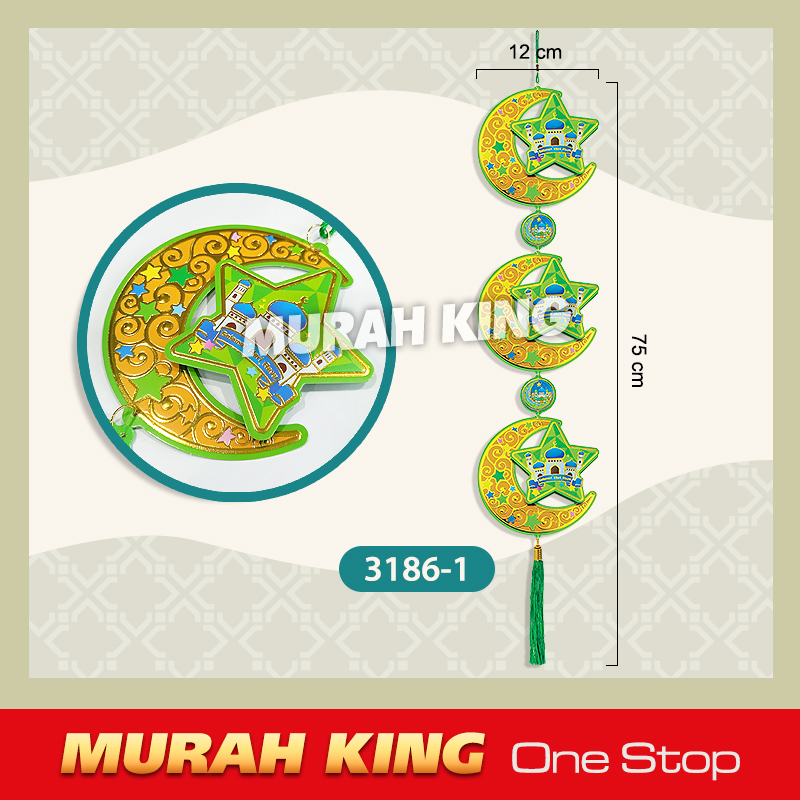 Hari Raya Wall Decoration Ceiling Glitter Hanging Deco Rumah Raya 2025 ...