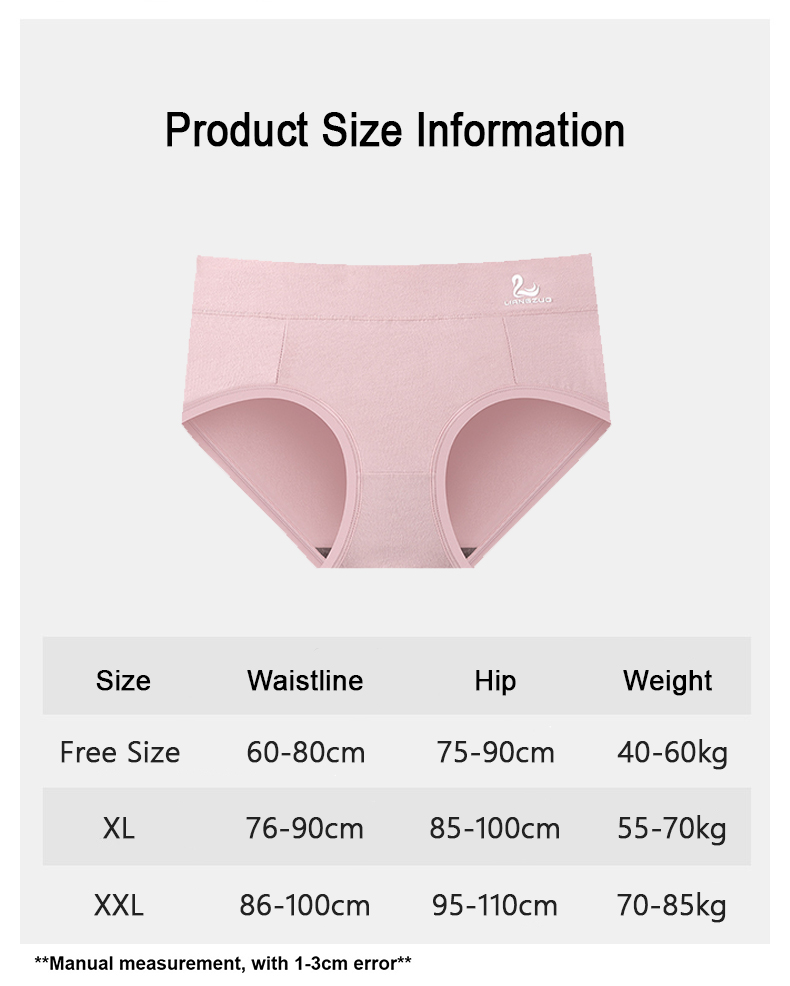 Girl Middle Waist Panties Comfort Breathable Panties Women Underwear ...
