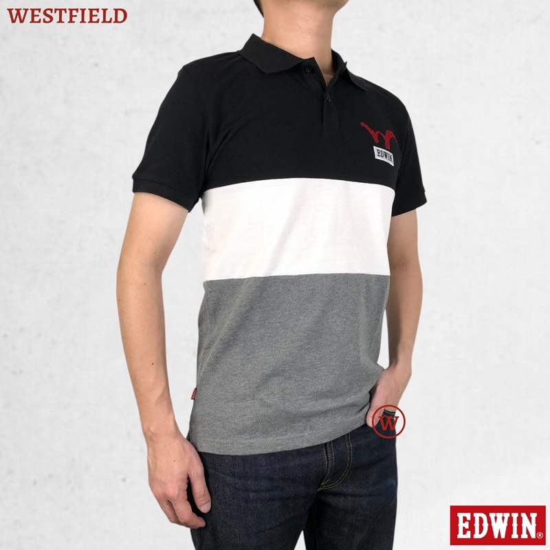 🔥New Arrivals🔥 EDWIN® Men’s Signature ‘W’ Logo Embroidery Polo Collar T-Shirt ( 7482 1940 ...