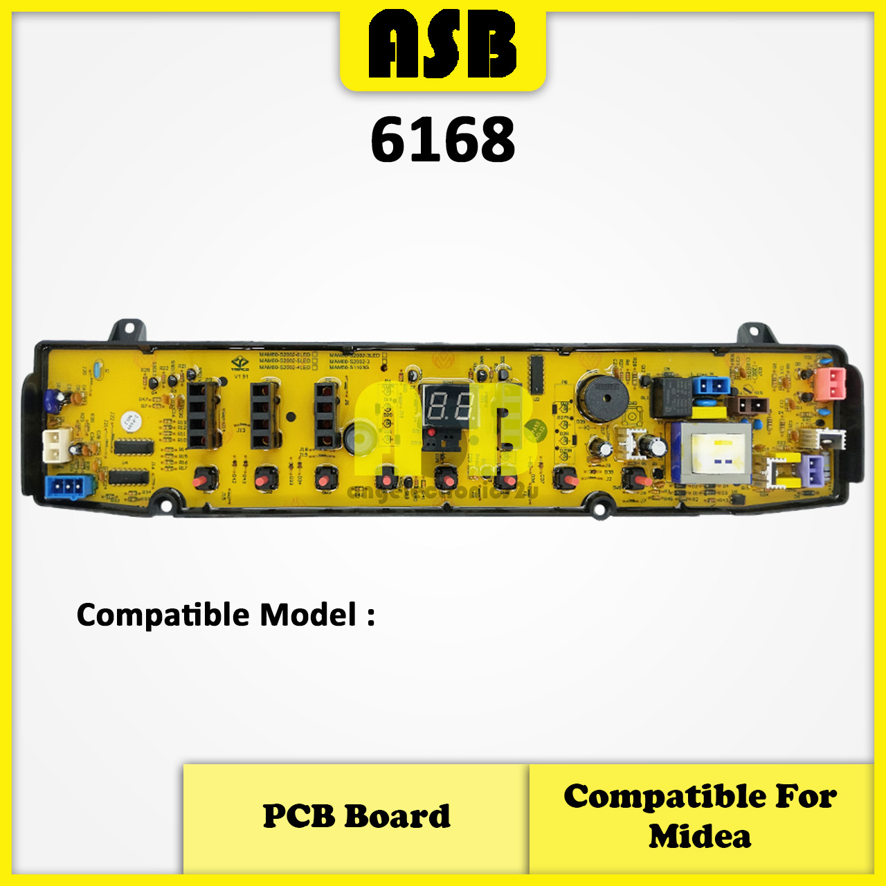 (1pc) ( Compatible : Midea ) Washing Machine PCB Board / Papan Litar ...