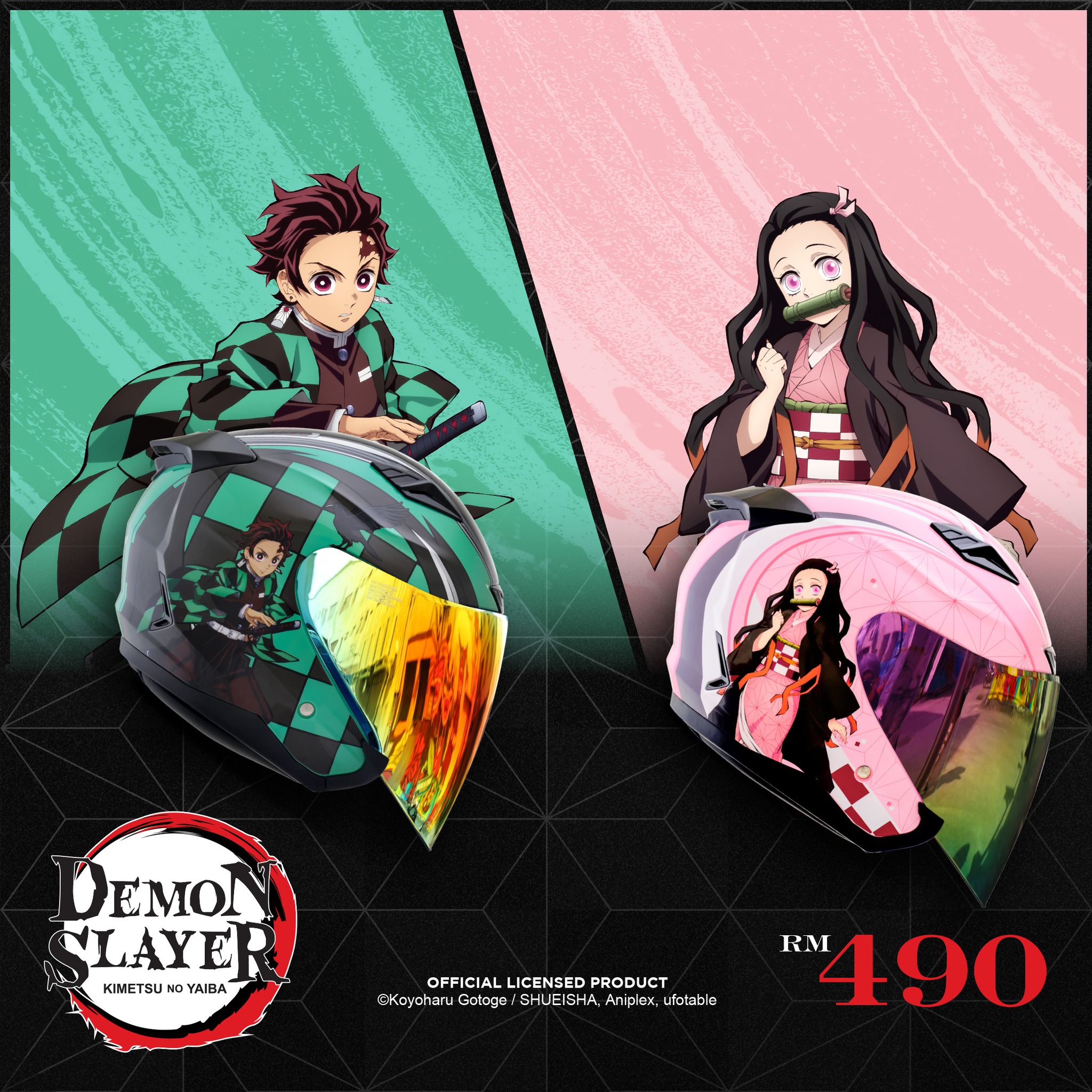 ORIGINAL GRACSHAW G535 HELMET NEW DESIGN DEMON SLAYER HELMET OPEN FACE ...
