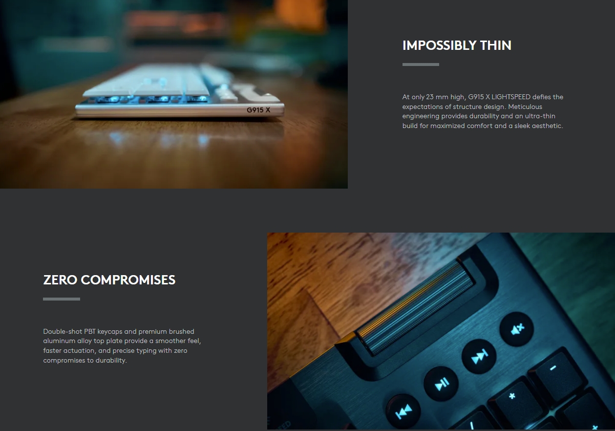 LOGITECH G915X / G915X TKL WIRELESS LOW PROFILE GAMING KEYBOARD ...