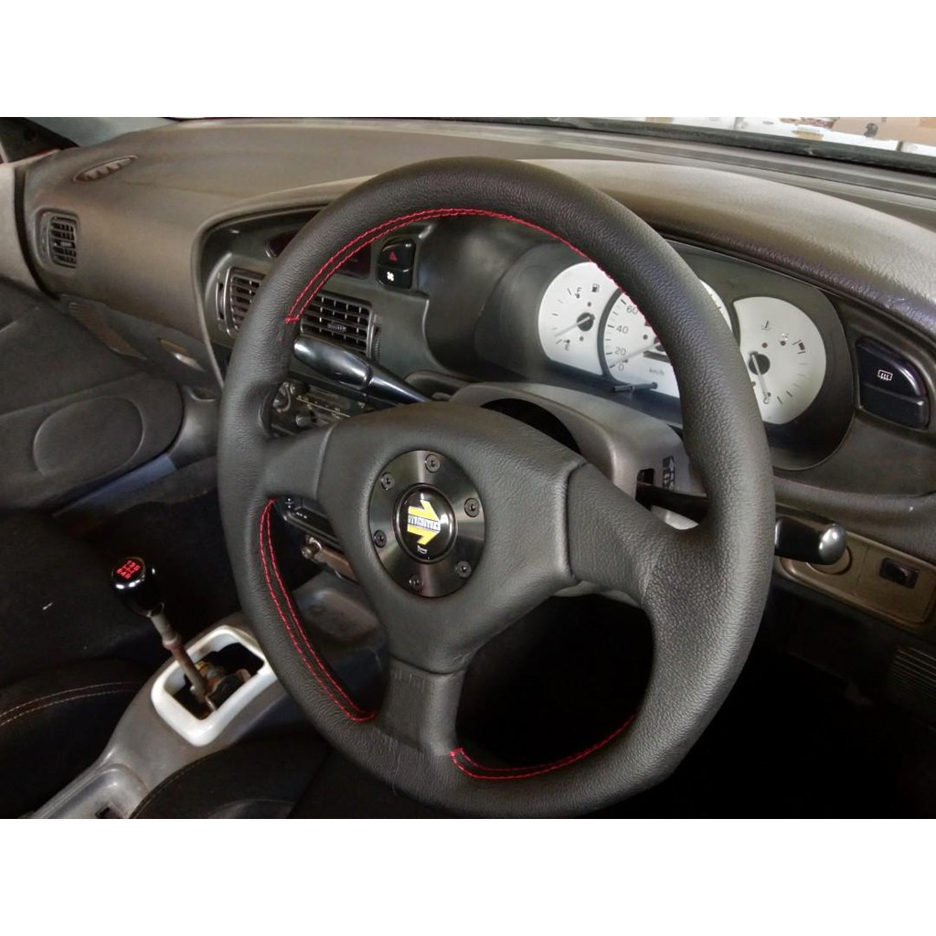 MOMO Evo 3 14 inch PU / ZP Sport Racing Steering Wheel Car Universal ...