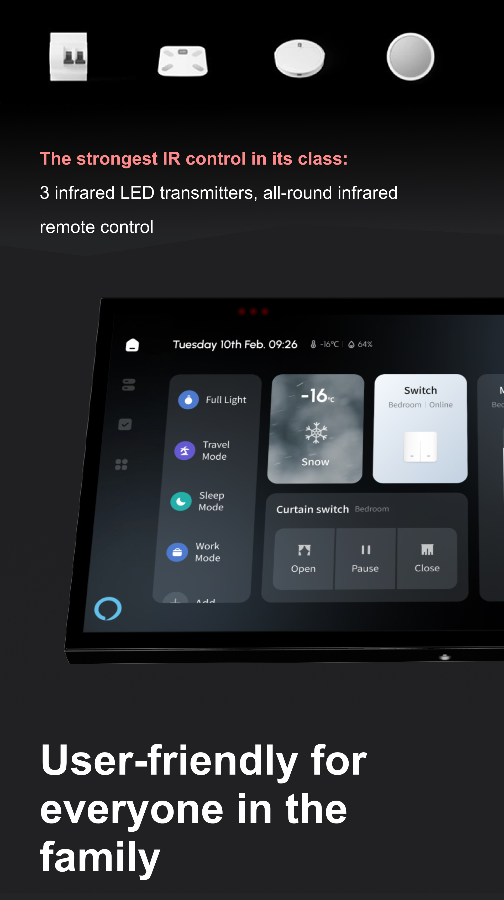 8" Smart Home Touch Control Panel PRO with Built In Alexa Voice Control ...