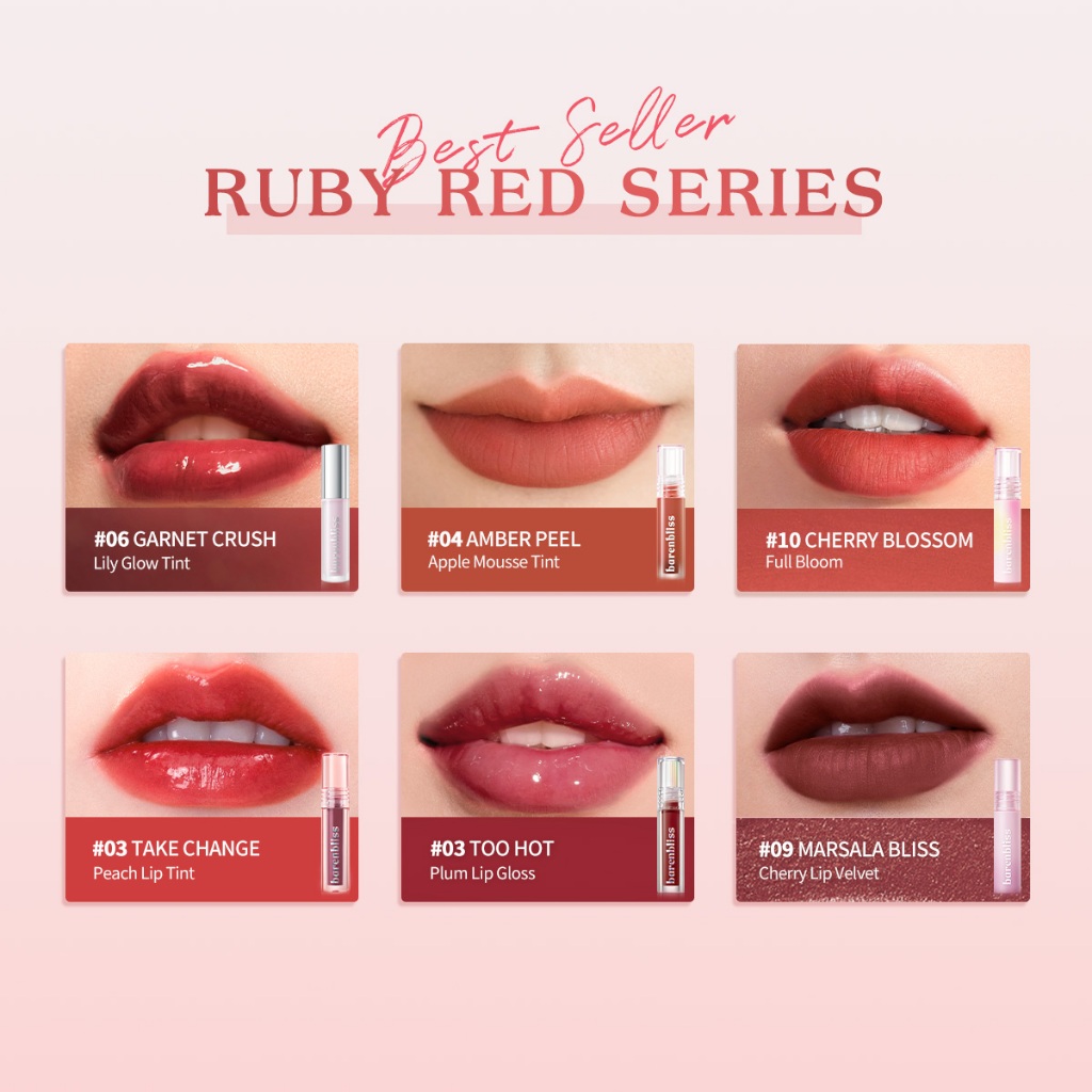 BNB barenbliss Cherry Popsicle Ruby-Red Lip Series | Shopee Malaysia