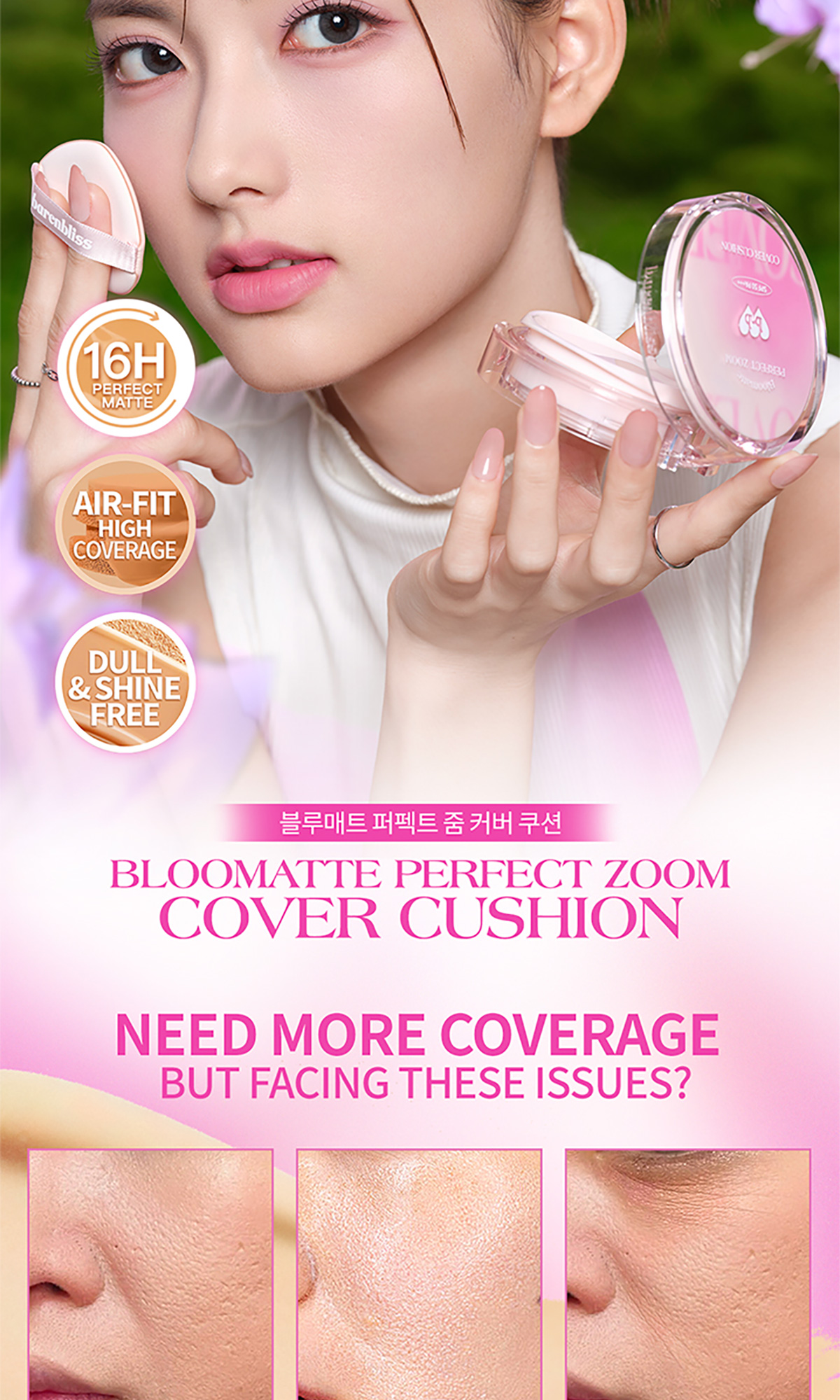 [NEW] BNB barenbliss Bloomatte Perfect Zoom Cover Cushion [16H Flawless Matte] 15g Kusyen ...