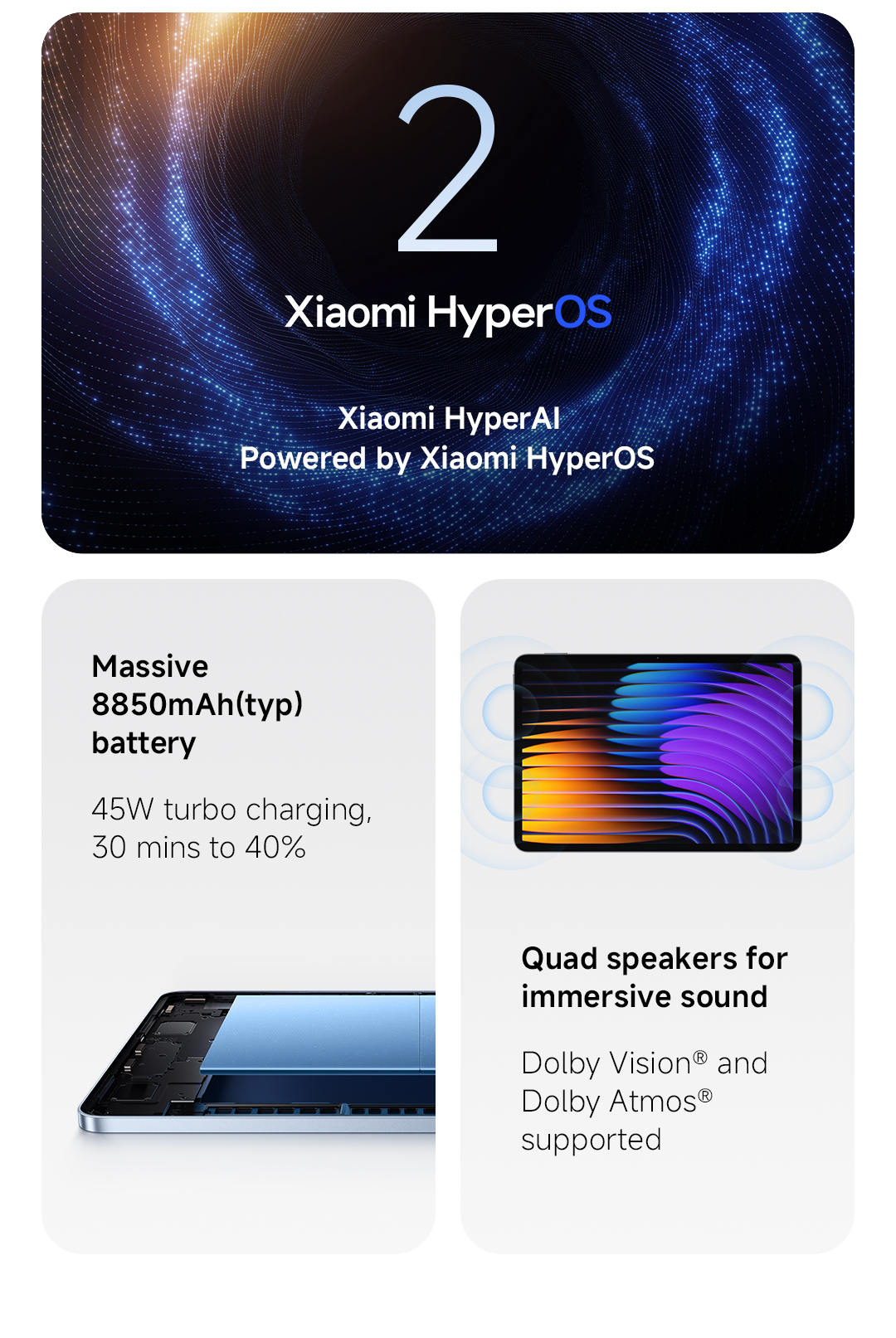 Xiaomi Pad 7 3.2K 144Hz display/45W+8850mAh battery/Quad speakers/Xiaomi HyperAI/tablet | Shopee ...