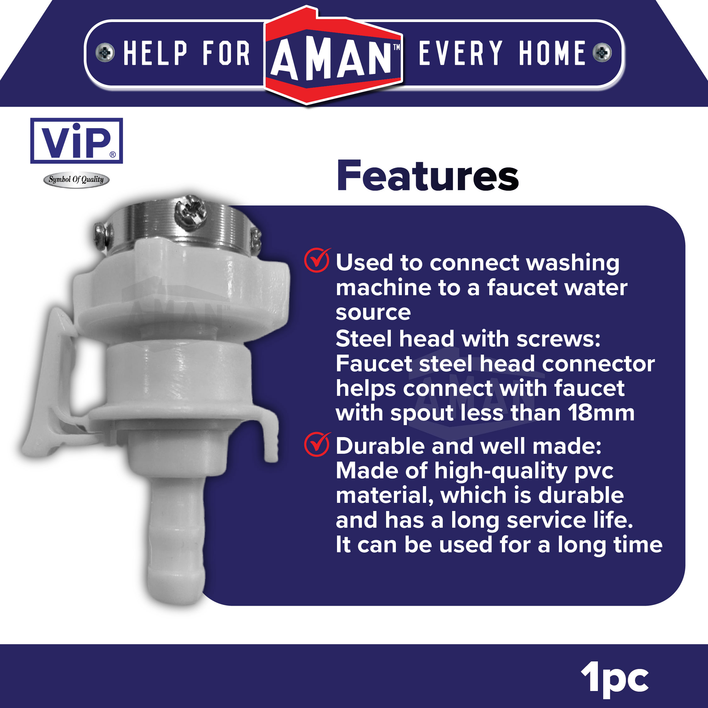 ViP Washing Machine Water Tap Adaptor Connector Washing Machine Hose ...