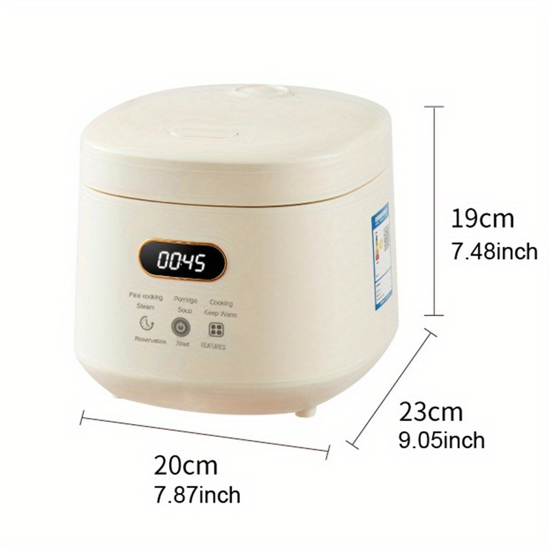 Xianke 2L mini non-stick rice cooker with large capacity, easy to clean ...