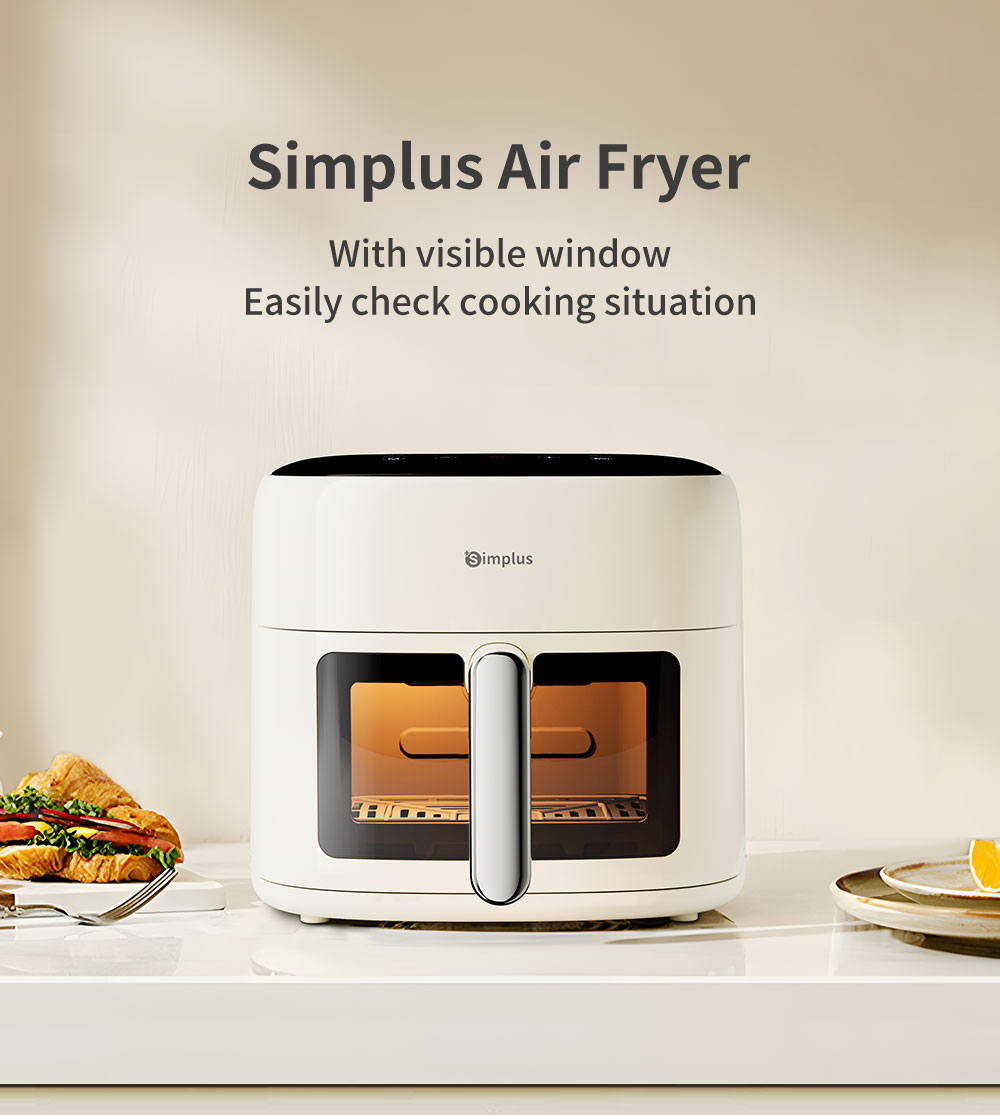 Simplus Air Fryer 6.5L Large Capacity | Ultra-Thin丨1500W Power| Non ...