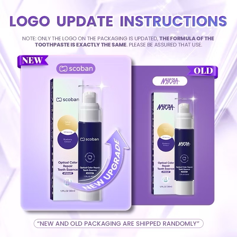 Scoban / Nykaa Teeth Whitening Purple Toothpaste Repair Teeth Essence ...