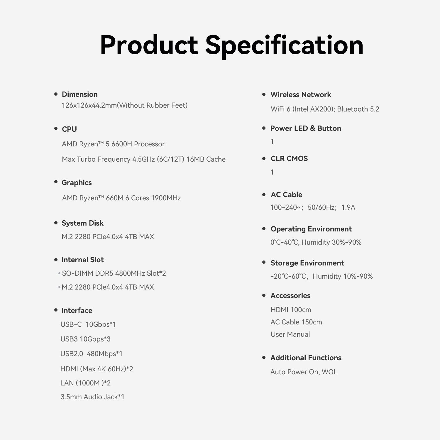 Beelink EQR6 MINI PC AMD R7-7735HS DDR5 4800MHz PCIe 4.0 M.2 SSD Windows 11 WIFI6 BT5.2 Gamer ...