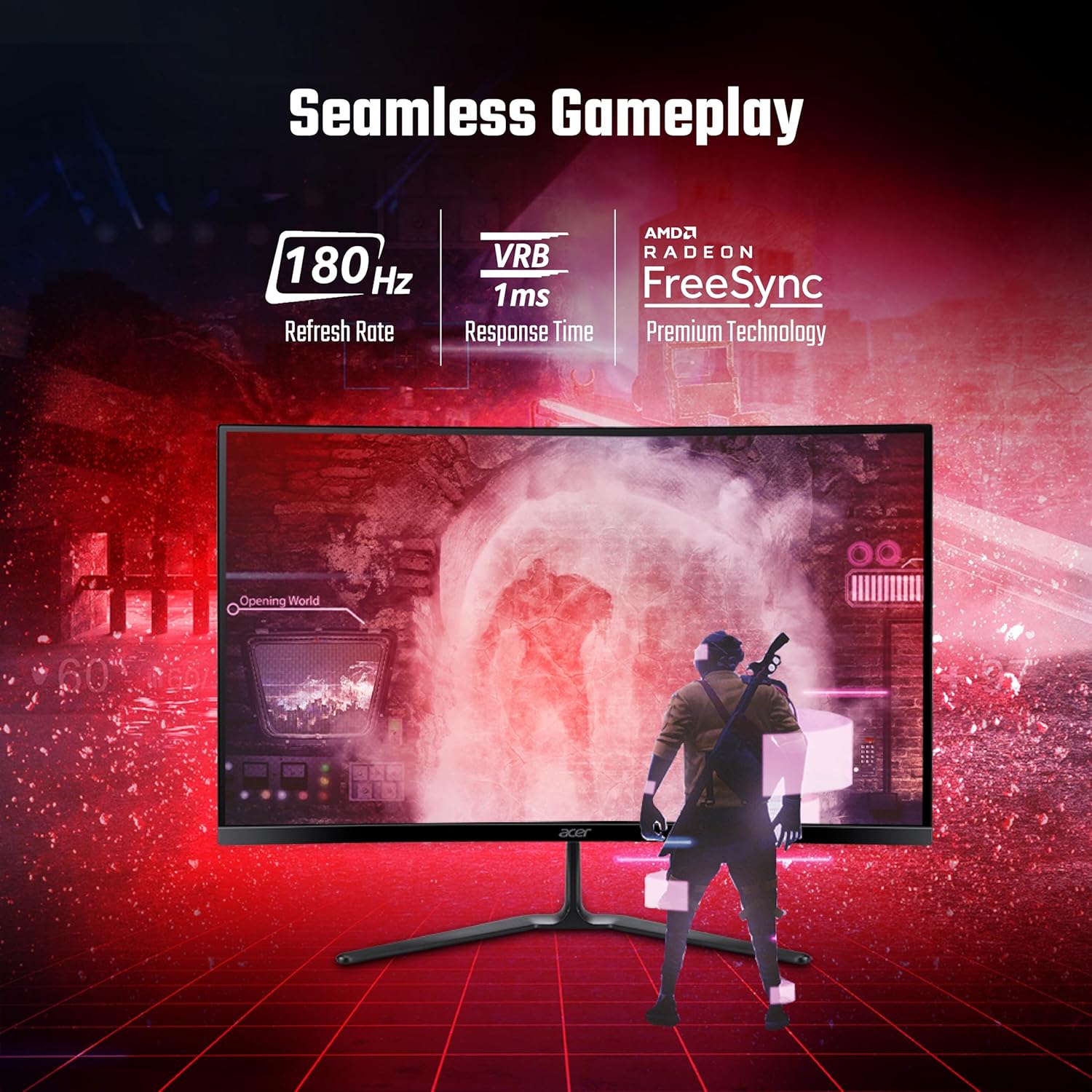 ACER 27" NITRO ED270RS3 / ED270R S3 FHD (1920x1080P@180HZ) LED CURVE VA ...