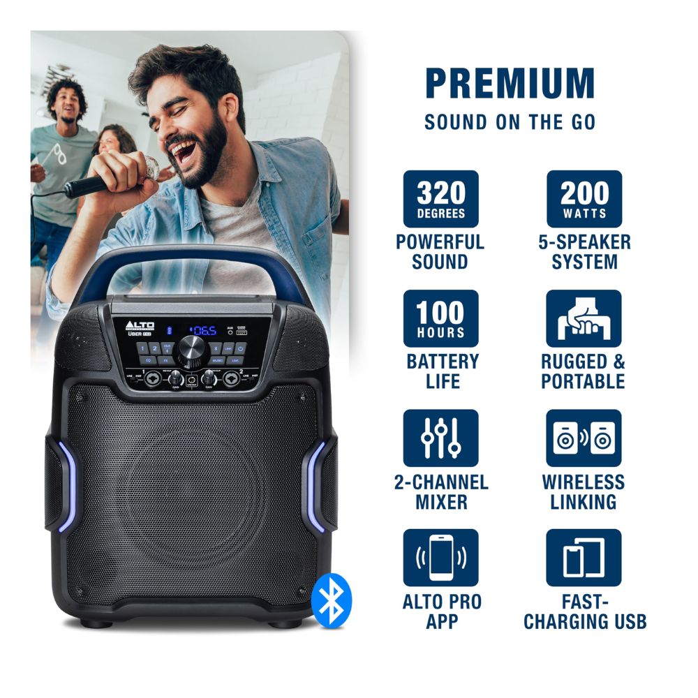 Alto Professional UBER FX MK2 Portable Battery-Powered 200W PA Speaker ...