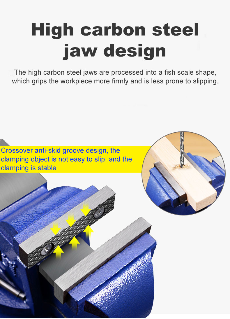 3'' / 4" / 5 '' / 6 " Heavy Duty Clamp Bench Vise Clamp Tool 360° Rotation Ragum Meja Inch ...