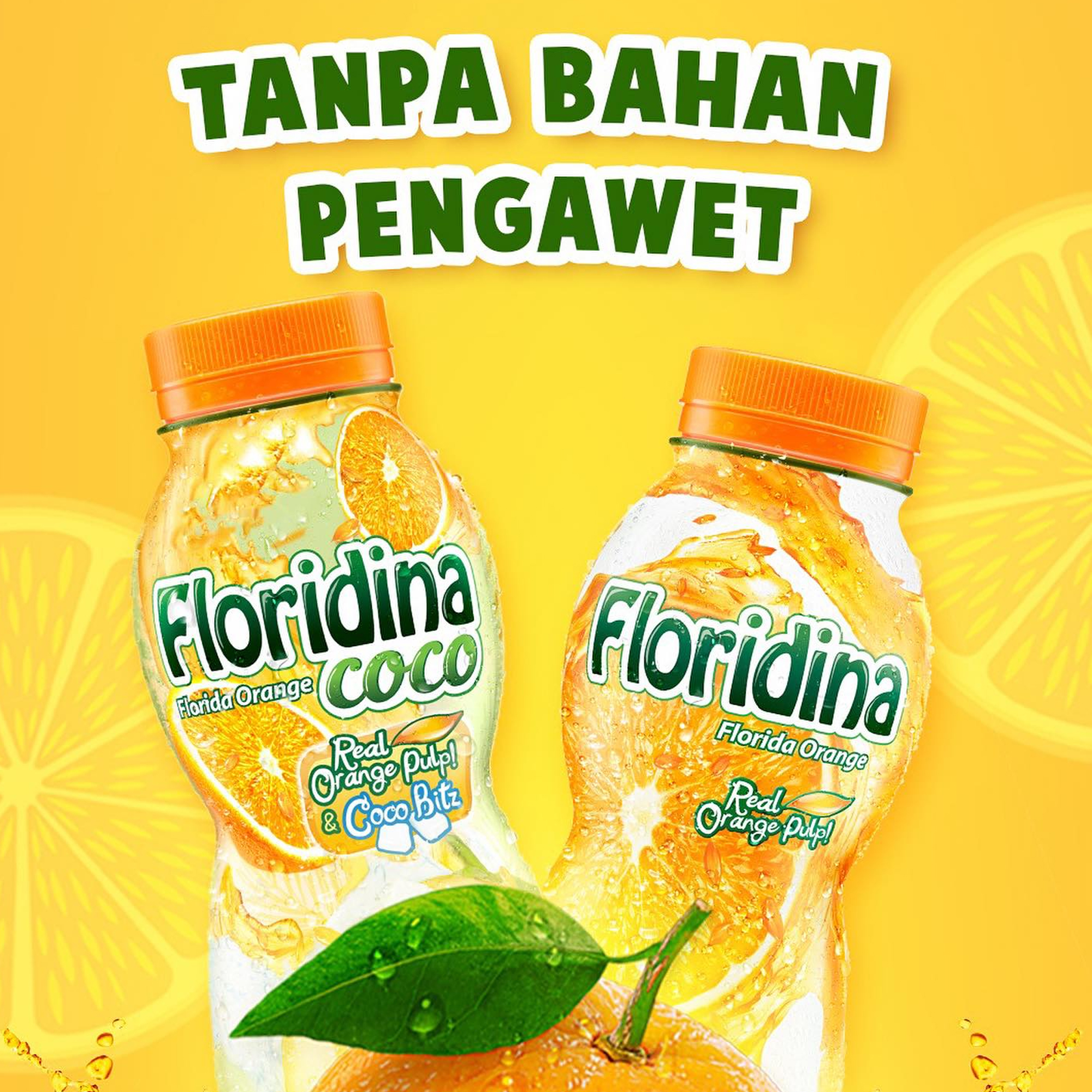 FLORIDINA Orange Fruit Drink with Natural Orange Pulp 350ml Jus Oren ...