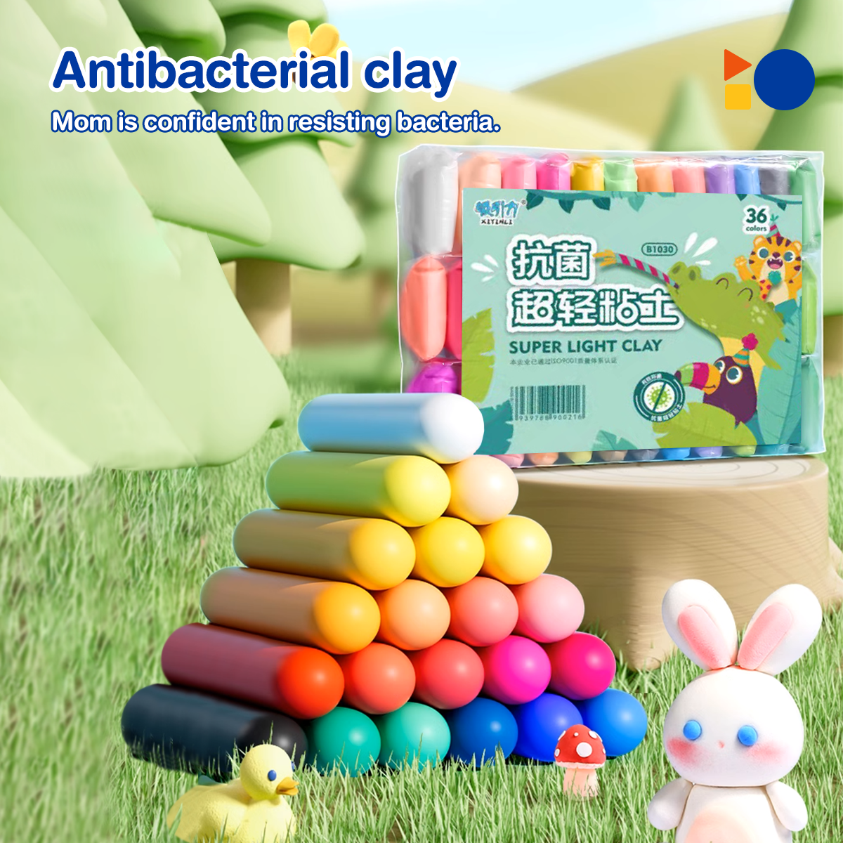 24/36 Colors Super Light Clay Set Non-Toxic Ultralight DIY Air Dry Clay ...