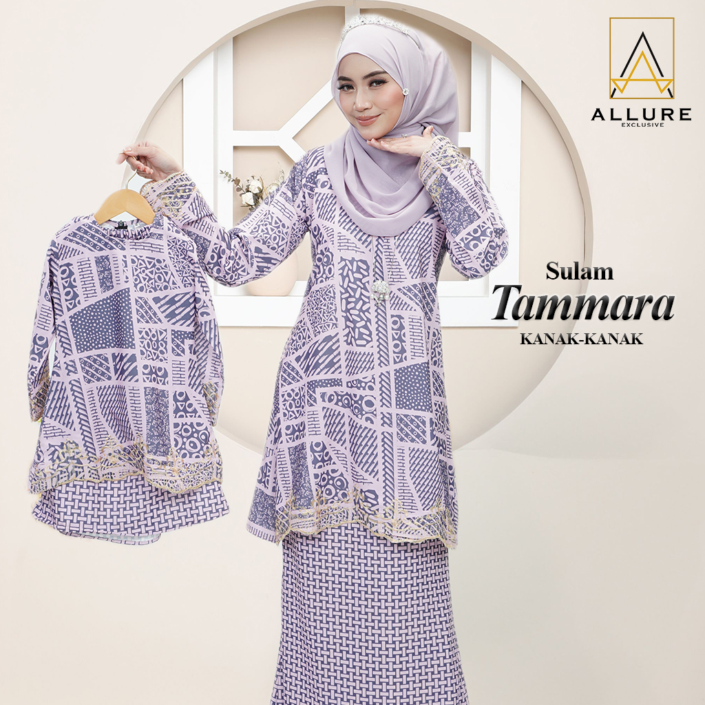 Allure Exclusive - Set Baju Kurung Sulam Tammara 2025 Armani Silk Ibu ...