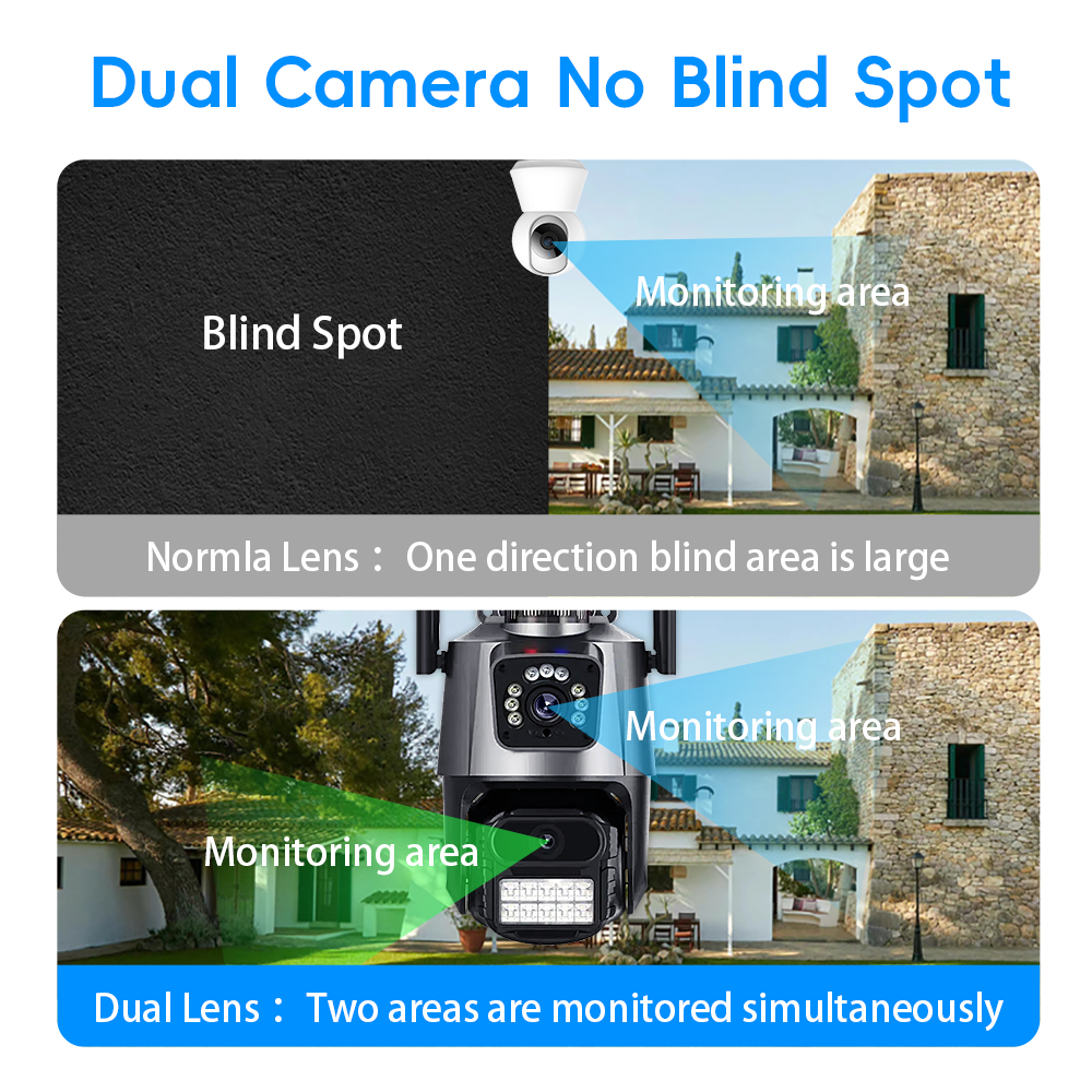 V380 Pro Wireless S08 Dual lens Outdoor Waterproof Wifi 360 cctv camera ...