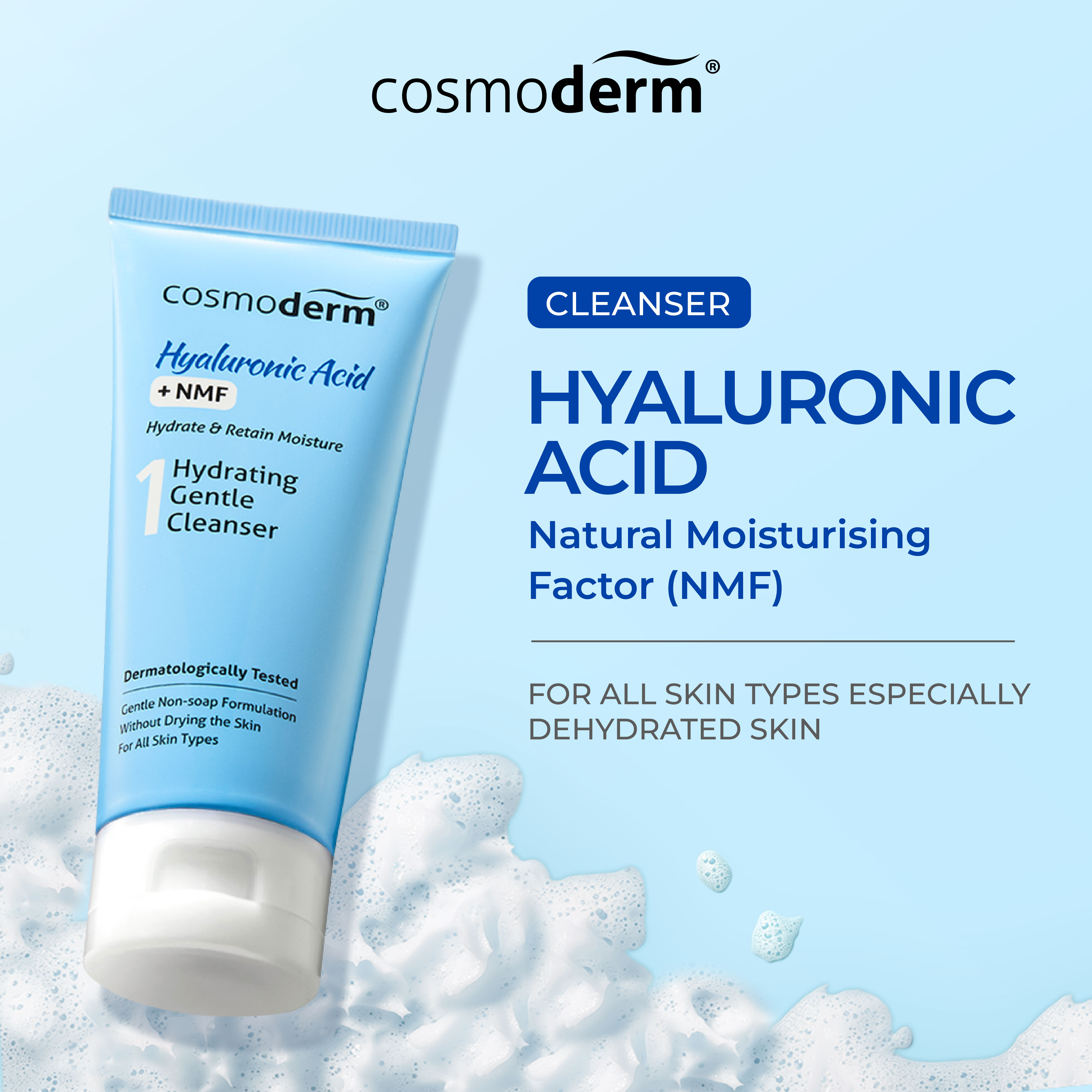 Cosmoderm Hyaluronic Acid Hydrating Gentle Cleanser 125ml | Shopee Malaysia