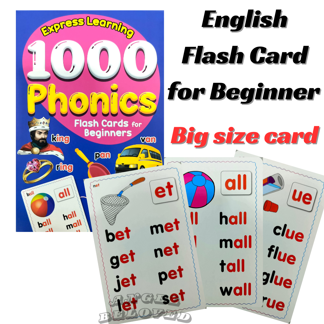English flash card for kid Express Learning 1000 Phonics Flash Cards ...