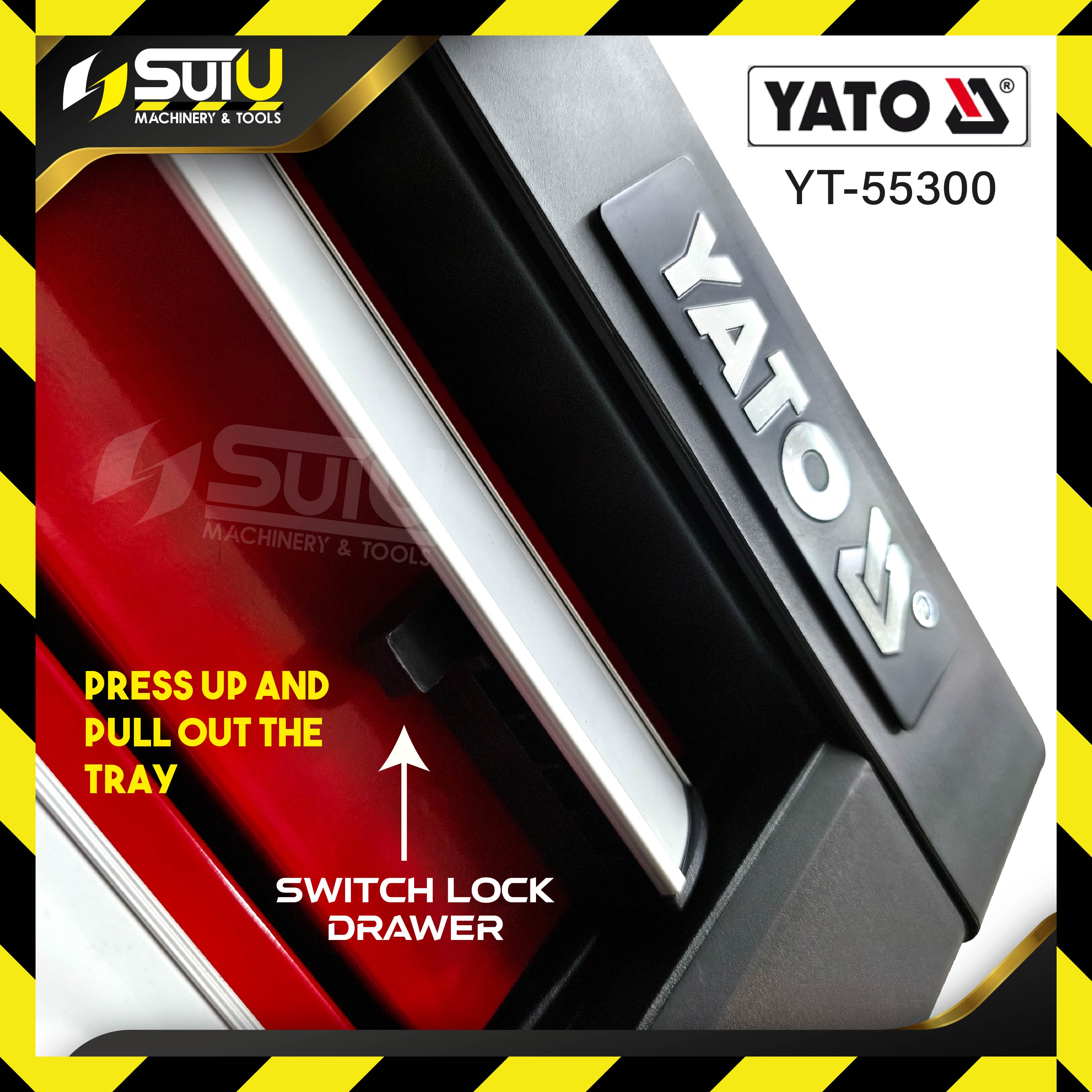 YATO YT-55300 / YT55300 177PCS 12 Tray 6 Drawer Roller Cabinet Set ...