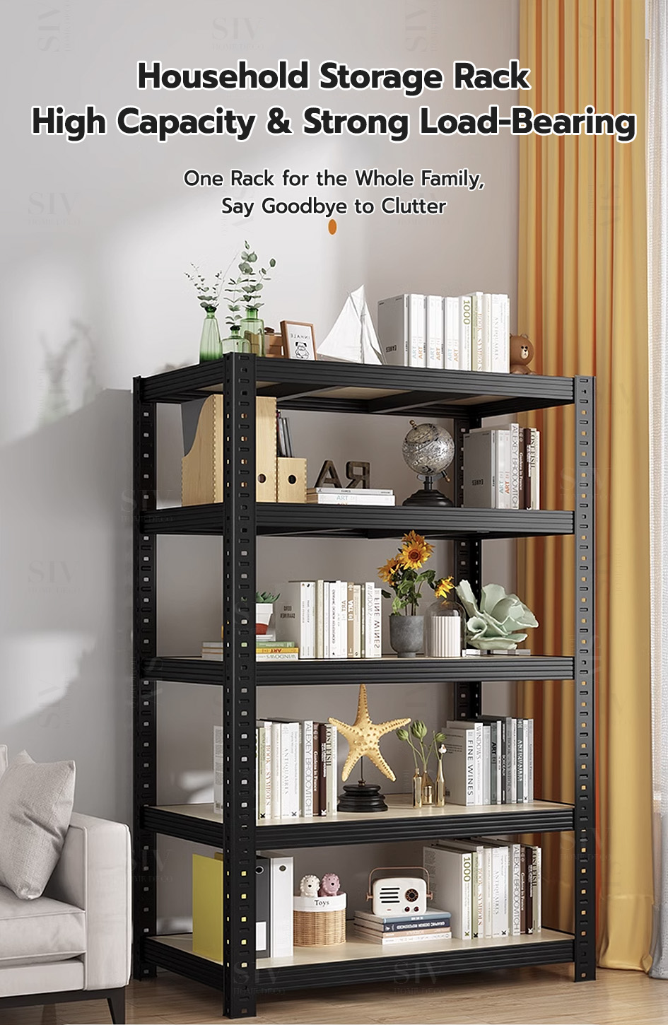 SIV Boltless Metal Rack Adjustable Stainless Rack Organizer Heavy Duty ...