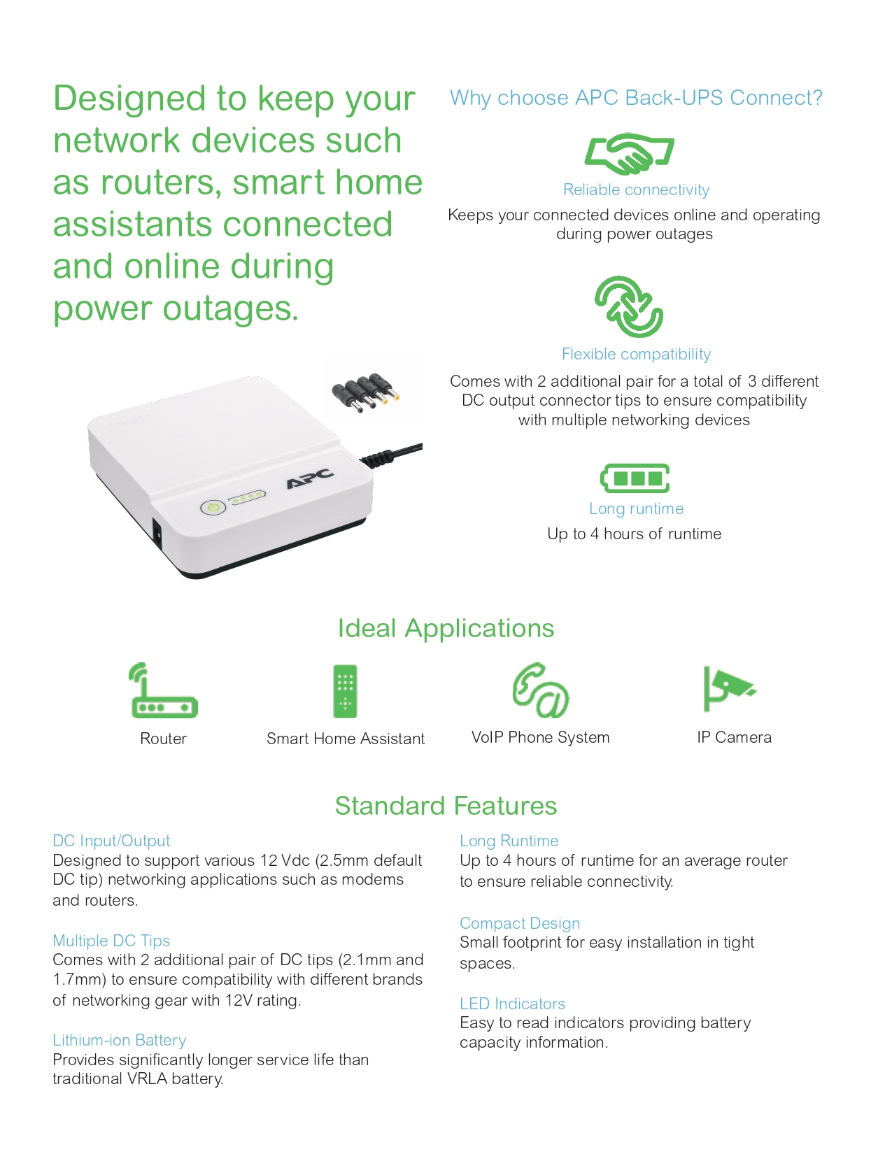 APC Back-UPS Connect CP12036LI 12Vdc 36W, lithium-ion, Mini Network Ups ...