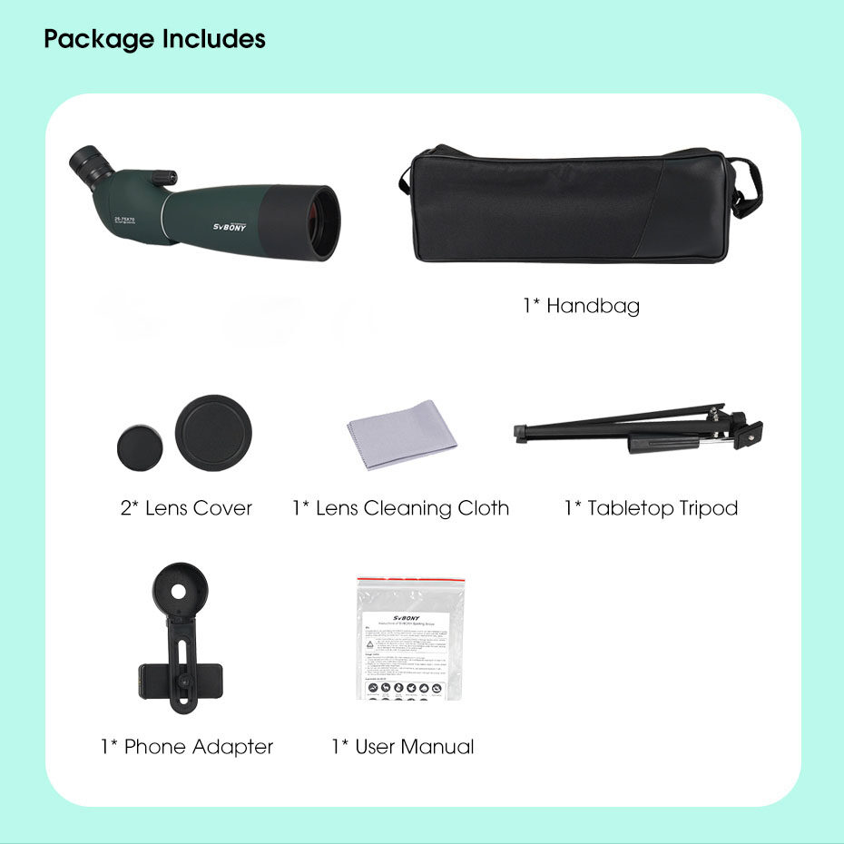 SVBONY SV28 Telescope 25-75x70 Spotting Monoculars Powerful Binoculars ...