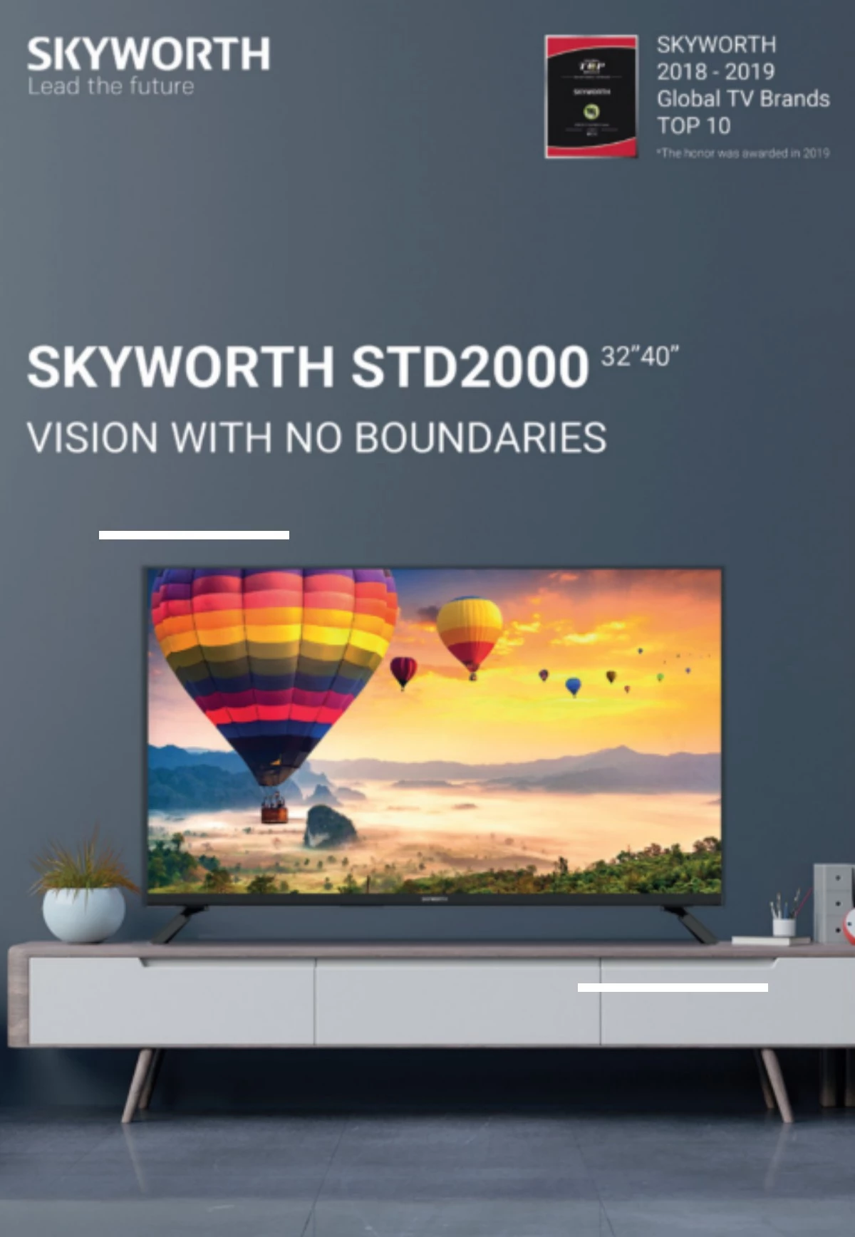 [FREE SHIPPING]Skyworth 32 & 40 Inch HD Basic Digital TV 32STD2000 ...