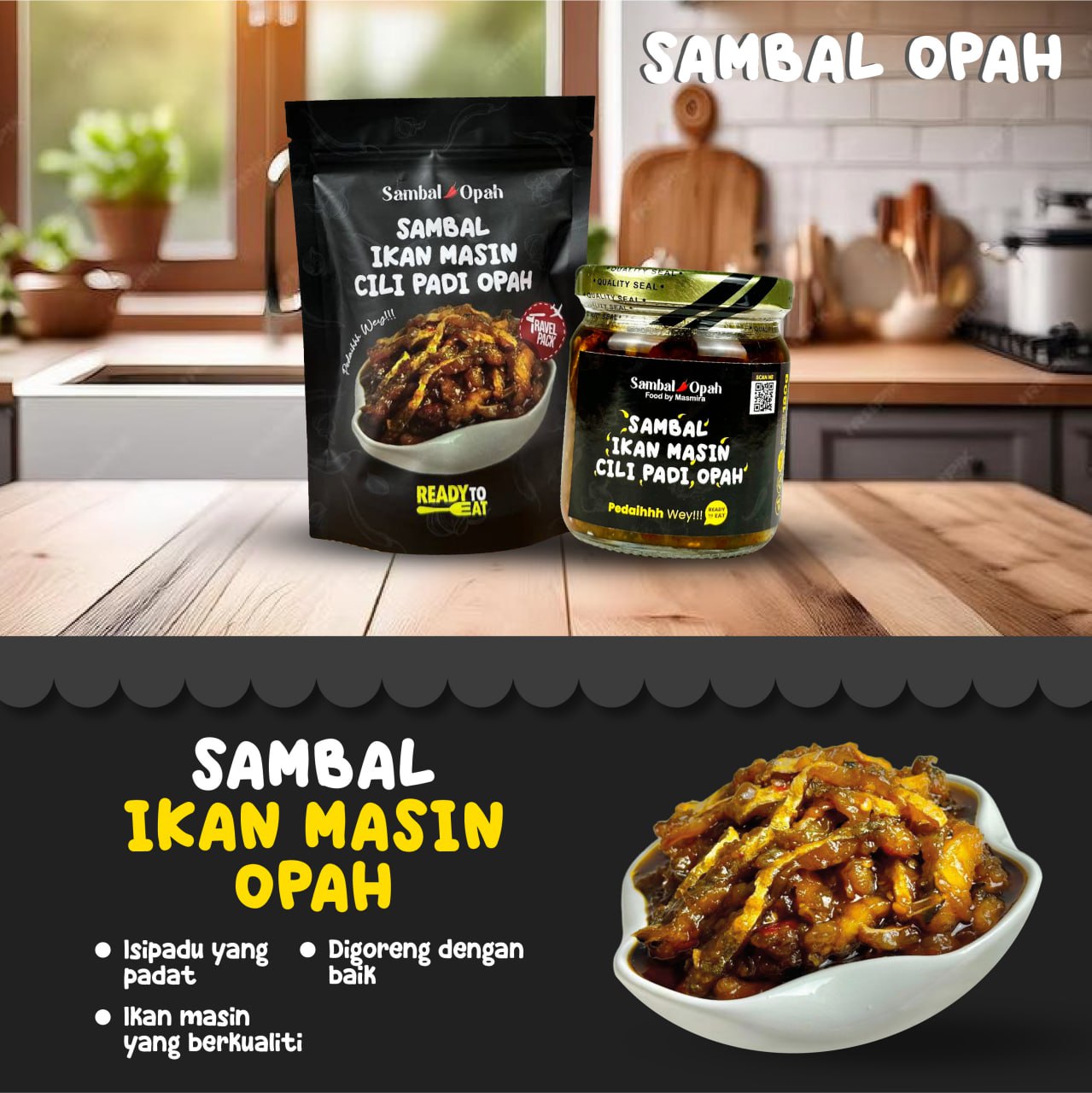 Sambal Opah Ready To Eat Sambal Petai Sambal Bilis Ikan Masin Tempoyak ...