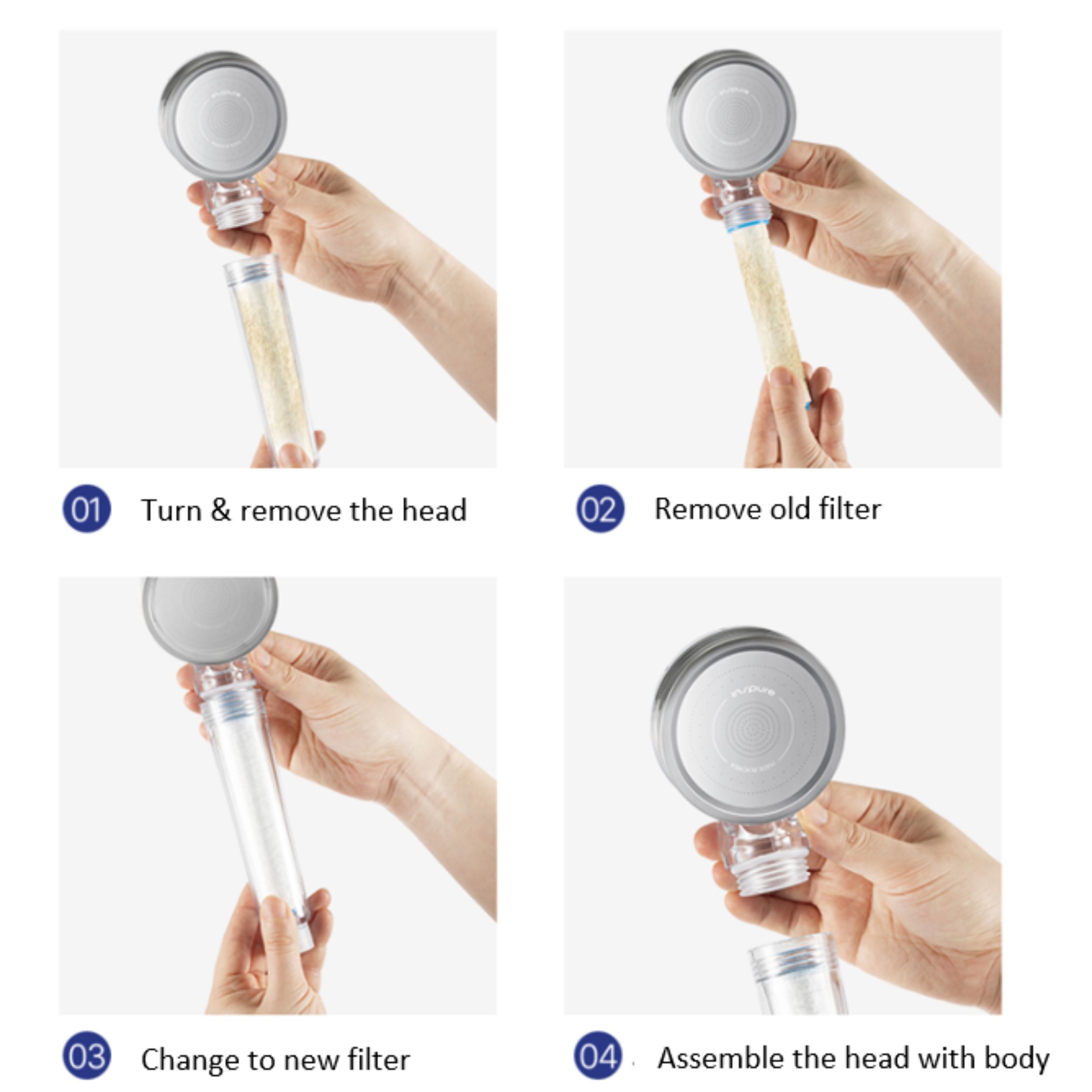 [Coco's Pick] CUCKOO AquaPro Filtered Shower Head Filter Set - Body ...