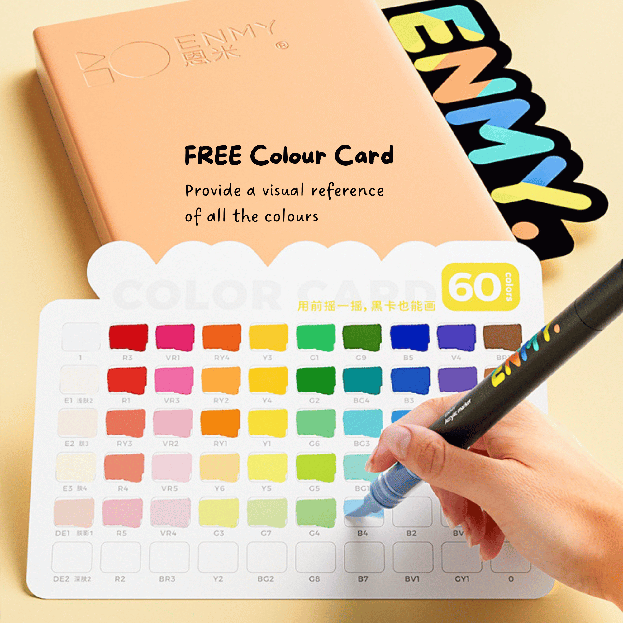 ENMY Acrylic Marker Soft Tip Pen Paint Drawing Colouring Painting Art ...
