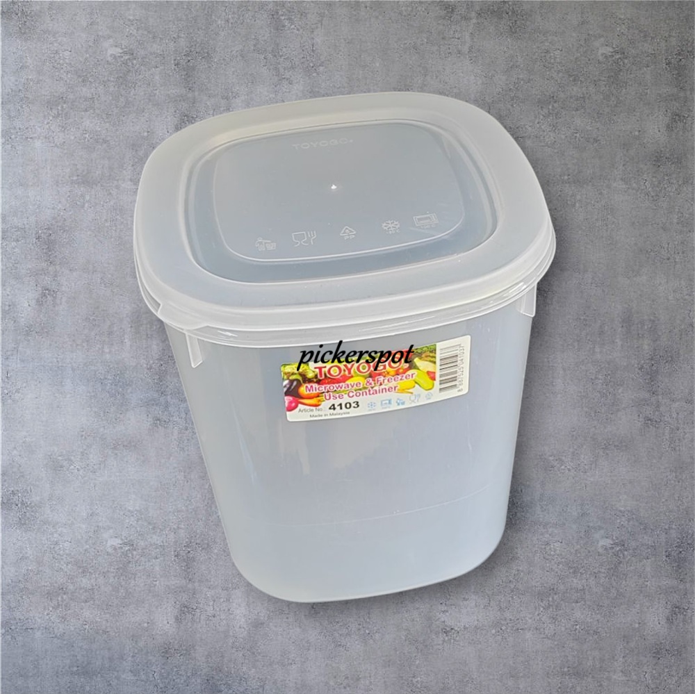 Toyogo Fresh 3LSquare Box 4103 transparent food container Microwave ...