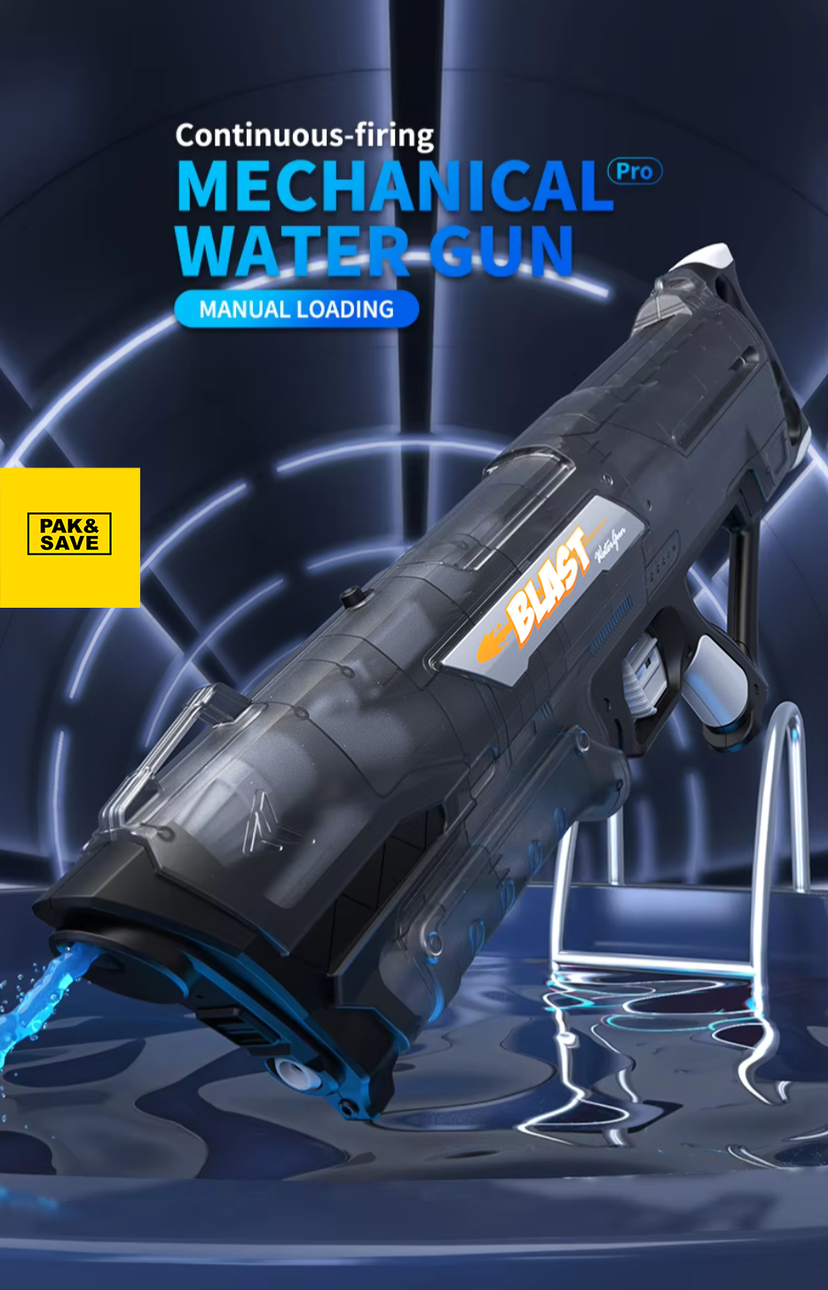 Electric Water Gun Weal Maker Gatling Burst Ice Toy Outdoor Swimming ...