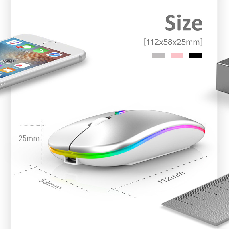 Wireless Mouse Bluetooth Rechargeable Mouse Tetikus Computer Mouse ...