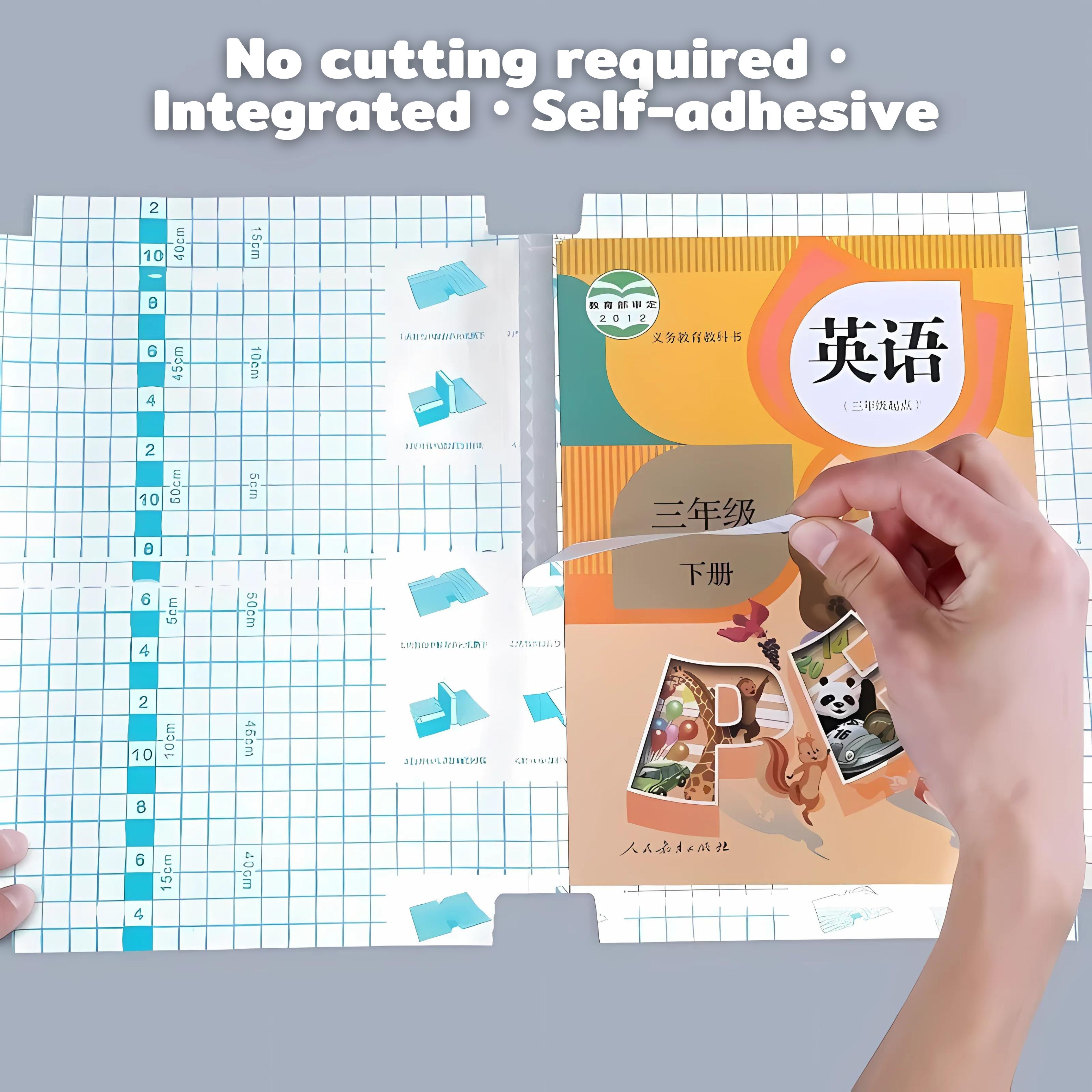 10 sheets Self-adhesive Book Pembalut Buku Teks Book Wrapper ...