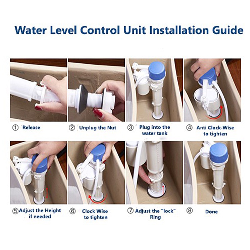 SOUL HAND 2PCS Toilet Flush Set Full Set Toilet Cistern Water Tank ...