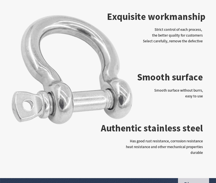 Bow Shackle M4 M5 M6 M8 M10 M12 Stainless Steel 304 U shaped Shackle Hook Screw Pin | Shopee ...