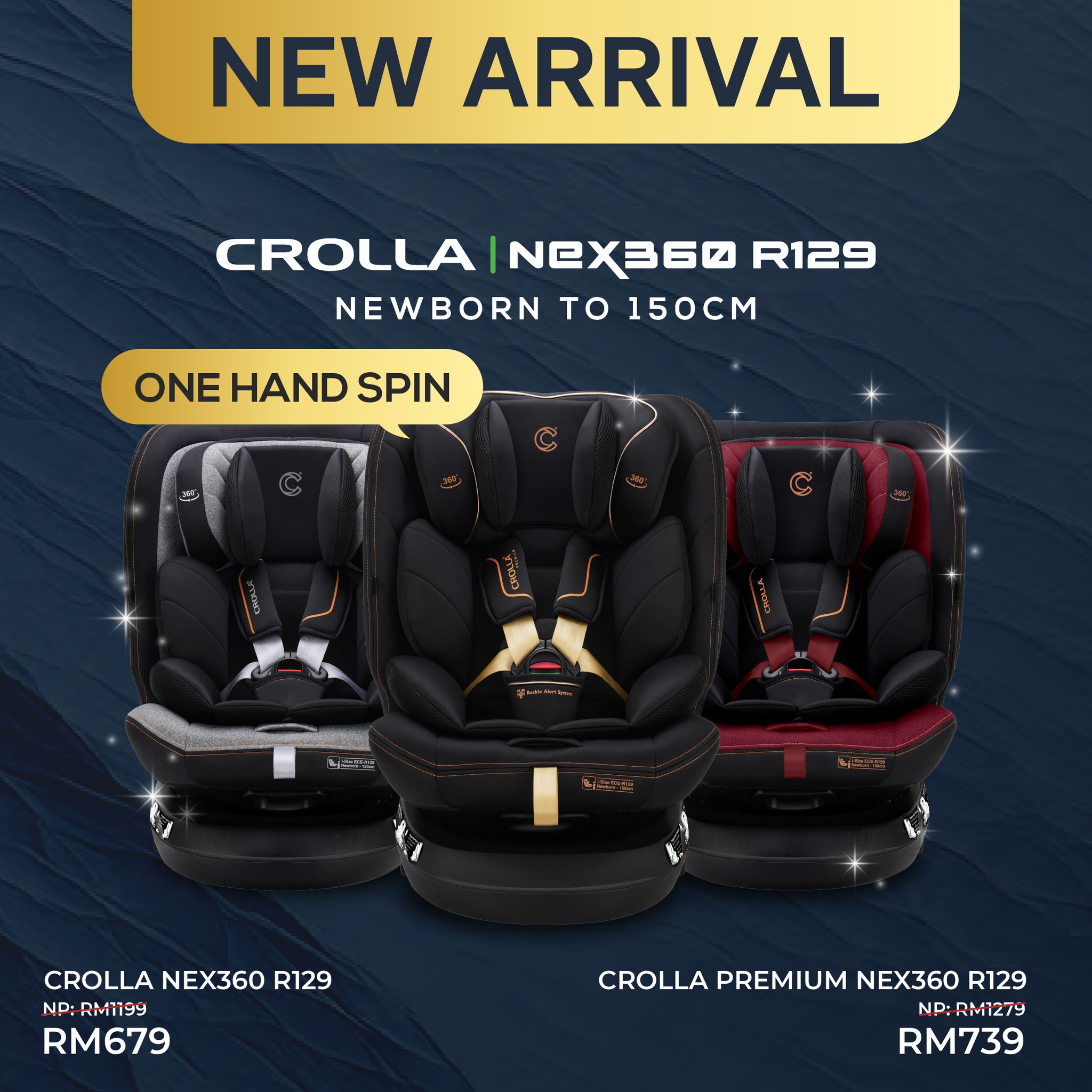 Crolla Convertible Baby Car Seat Nex360 R129 Neo / Nex360 R129 / Alpha ...