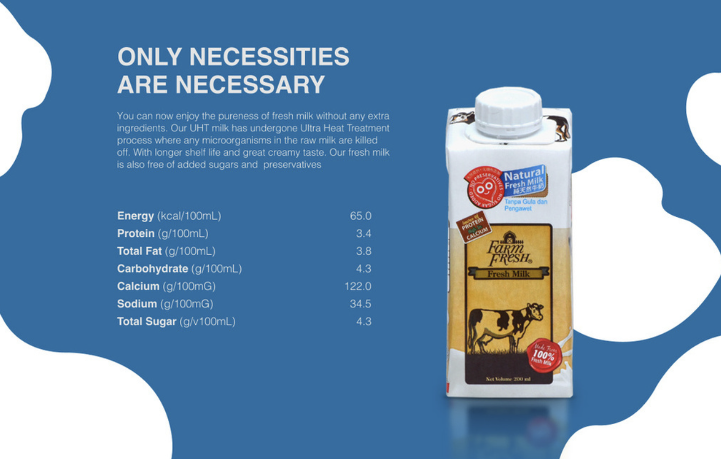 Farm Fresh UHT Fresh Milk 125ml x 32 Packs | Shopee Malaysia
