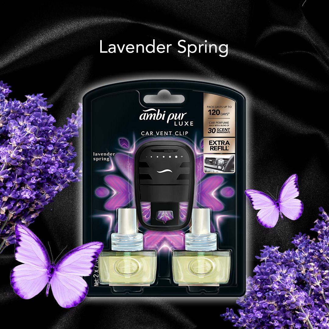[Bundle of 2] Ambi Pur Luxe Car Vent Clip Car Air Freshener 7.5ml ...