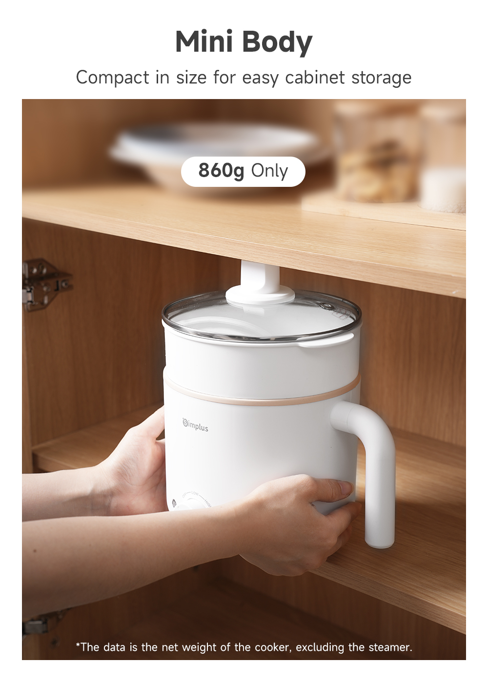 Simplus 1.7L Multi-Use Electric Cooker |630W|Non-Stick Coating|2 ...