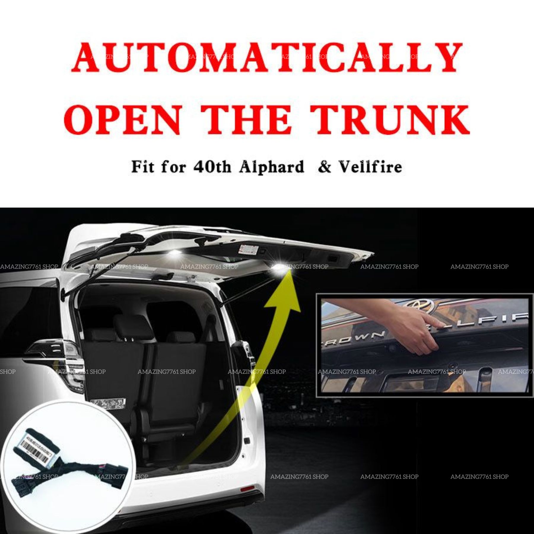 AMAZING TOYOTA ALPHARD VELLFIRE ANH40 2024-2025 CAR PNP REAR TRUNK ONE ...